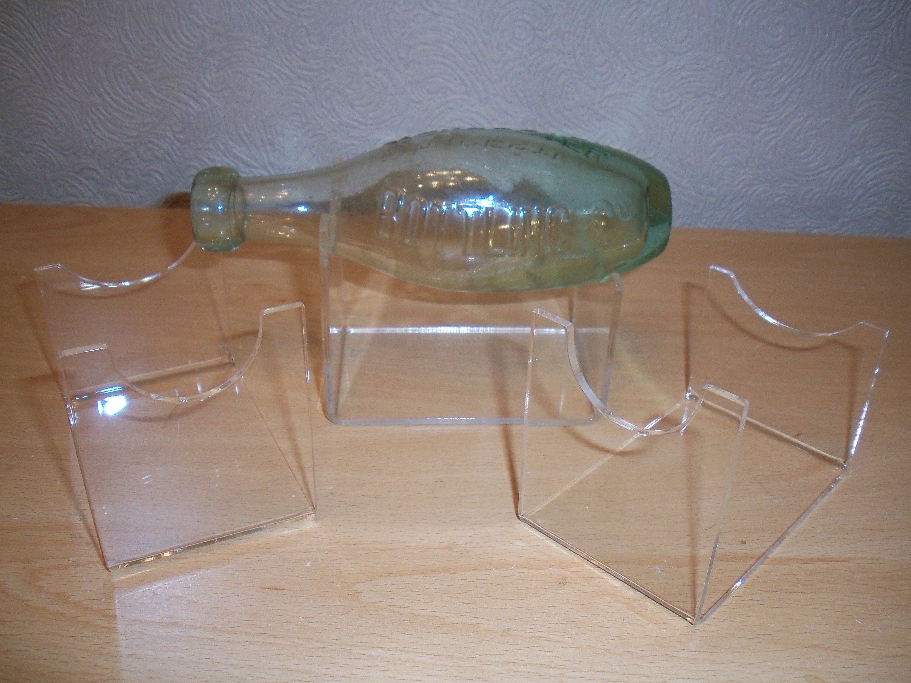 Pack of 3 Clear Acrylic Display Stands for Hamilton Bottles and Such ...