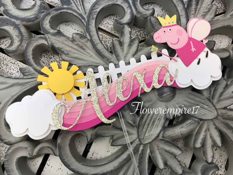 Peppa Pig Cake Topper - Etsy