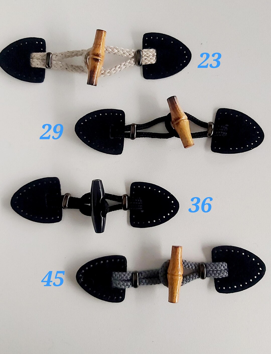 Alamaro Eco-leather Rope and Bamboo Toggles.toggle Closures - Etsy