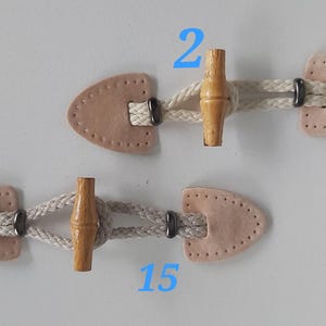 Faux Leather Rope Toggle and Bamboo Toggles. Toggle Closures - Etsy