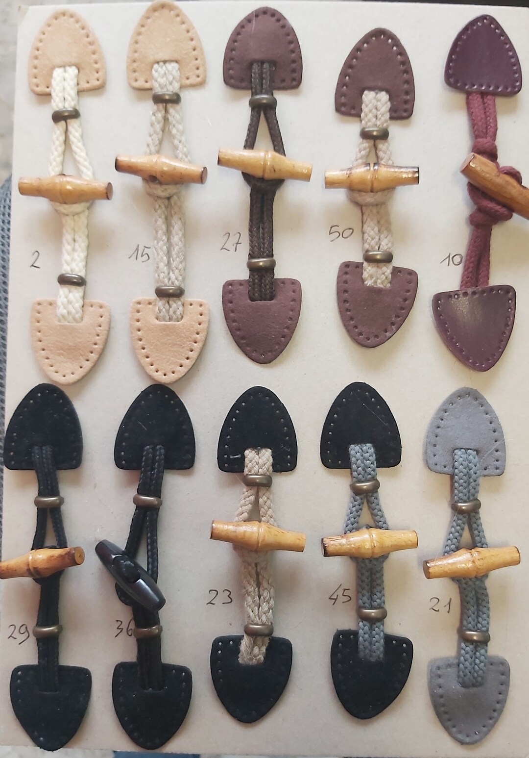 Faux Leather Rope Frog and Bamboo Toggles - Etsy Australia