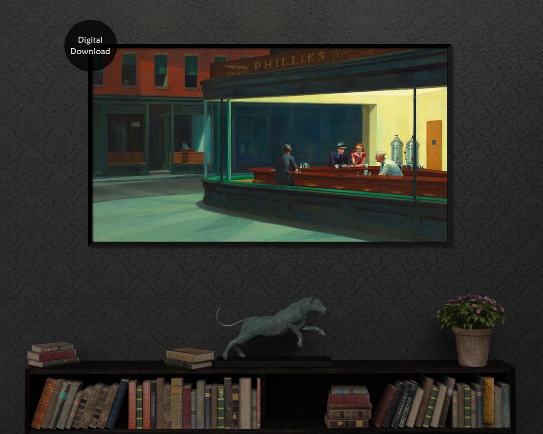 Nighthawks by Edward Hopper, Printable Vintage Wall Art, Edward Hopper ...