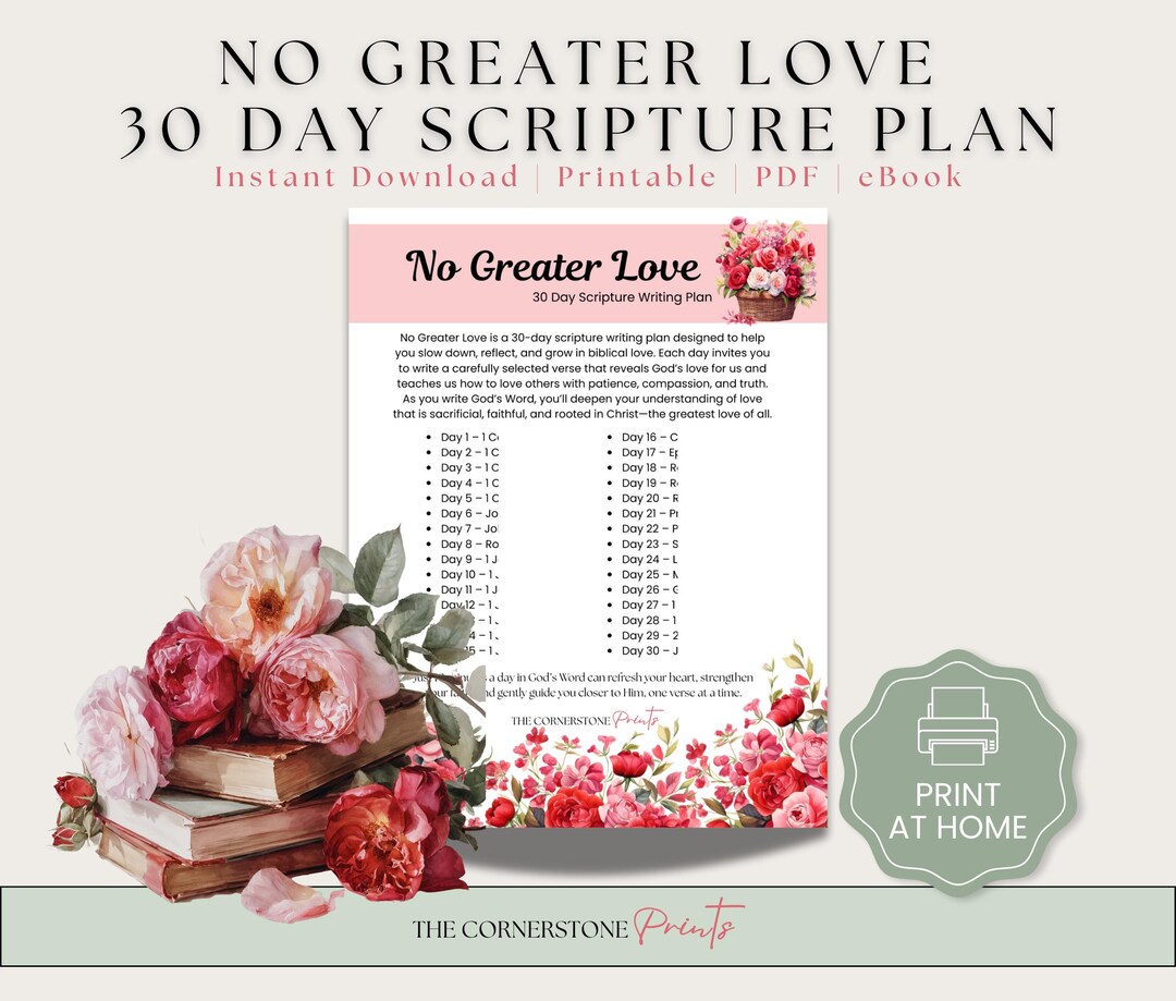 30 Day Scripture Writing Plan, Daily Bible Study Plan, Scripture Study ...
