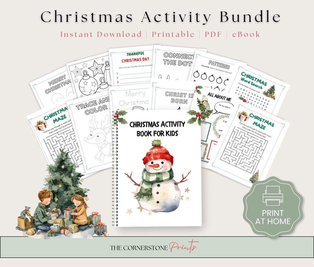 Christmas Activity Bundle, Christmas Activity Bundle for Kids, Fun ...