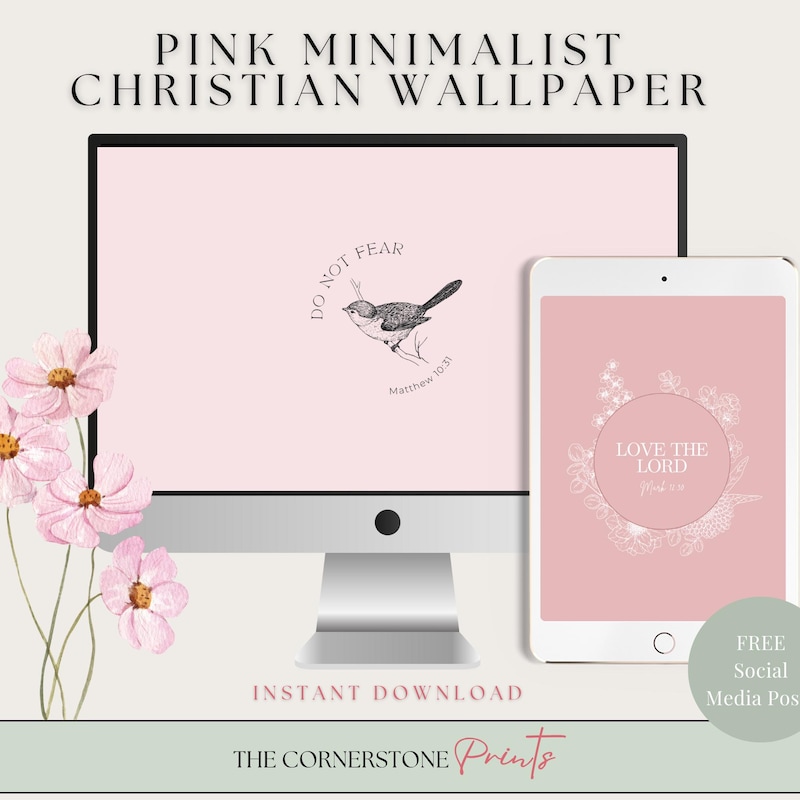Pink Christian Desktop Wallpaper - Etsy