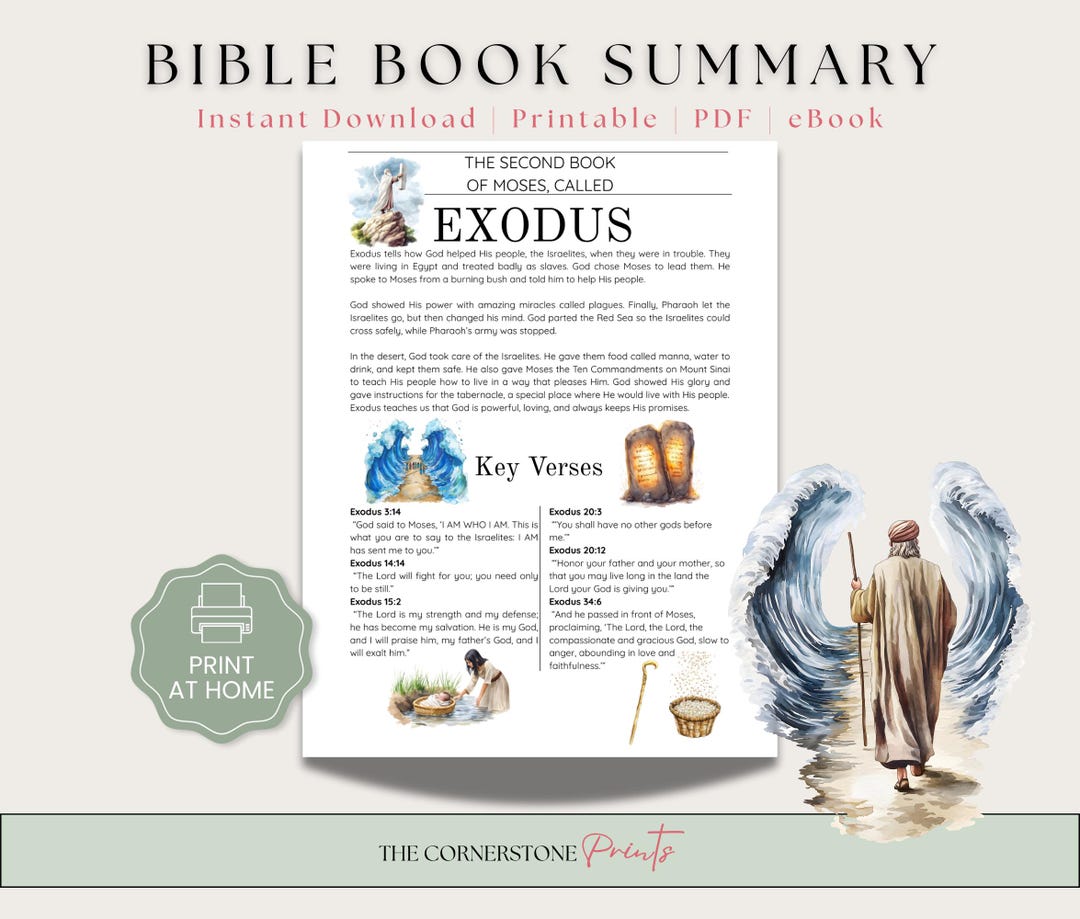 Exodus Bible Study Guide, Bible Made Easy, Bible Book Summary, Bible ...
