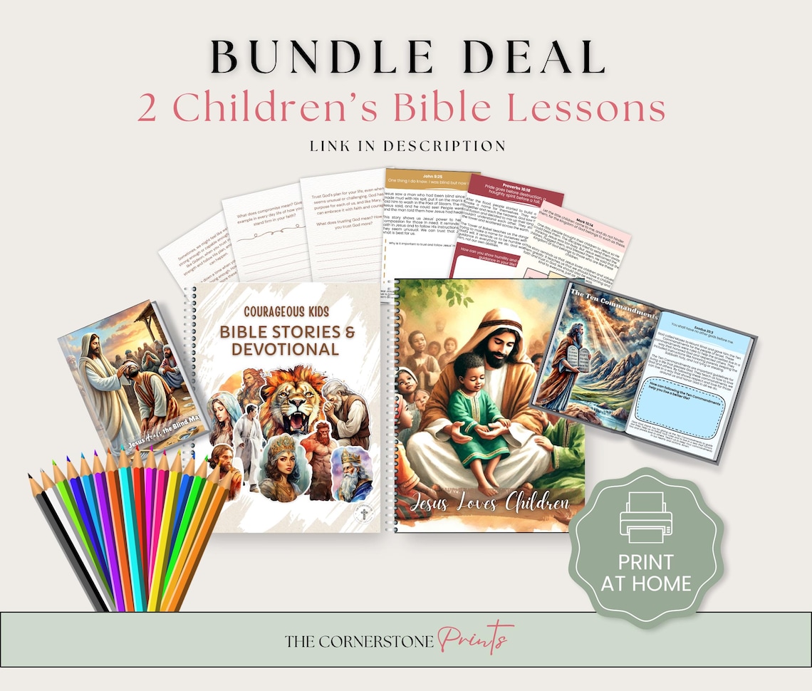 Children's Bible Lessons, Sunday School Activities (printable) - Etsy