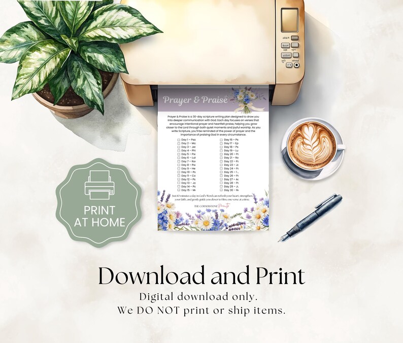 30 Day Scripture Writing Plan & Bible Journaling Stickers Bundle ...