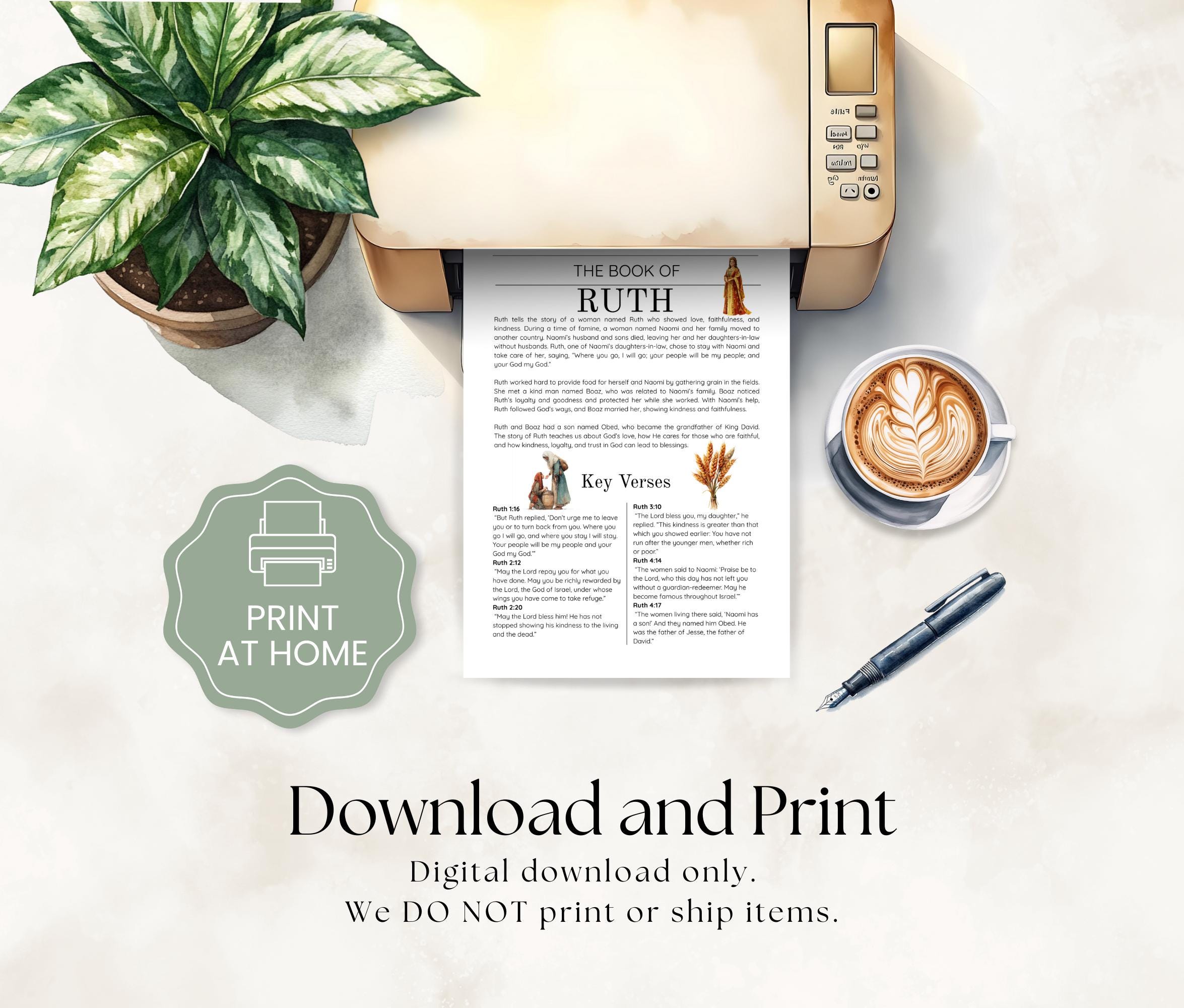 Ruth Bible Study Guide, Bible Made Easy, Bible Summary Printable, Bible ...