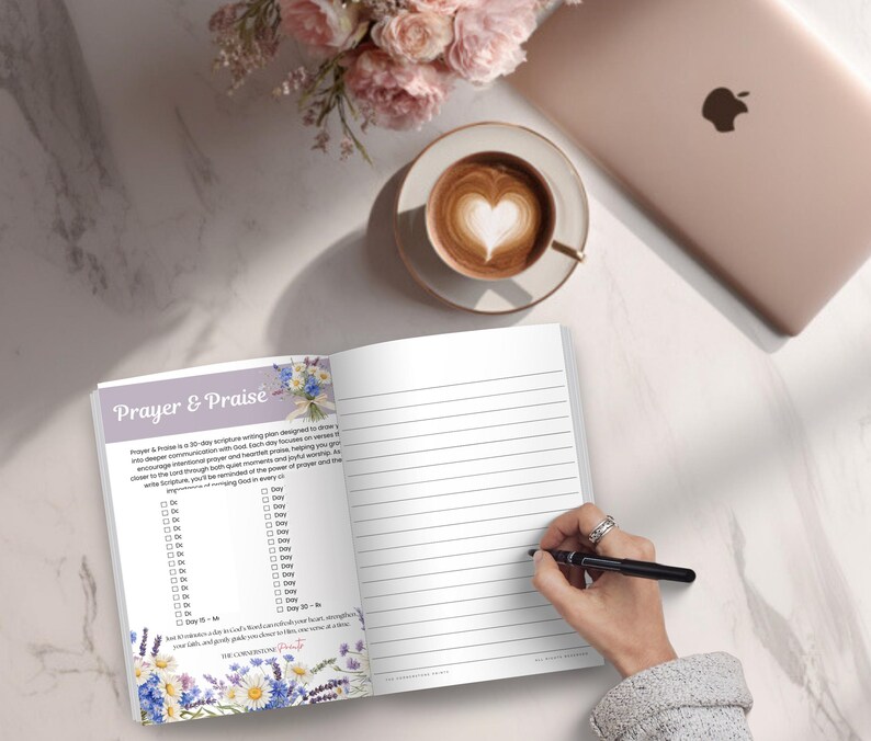 30 Day Scripture Writing Plan & Bible Journaling Stickers Bundle ...
