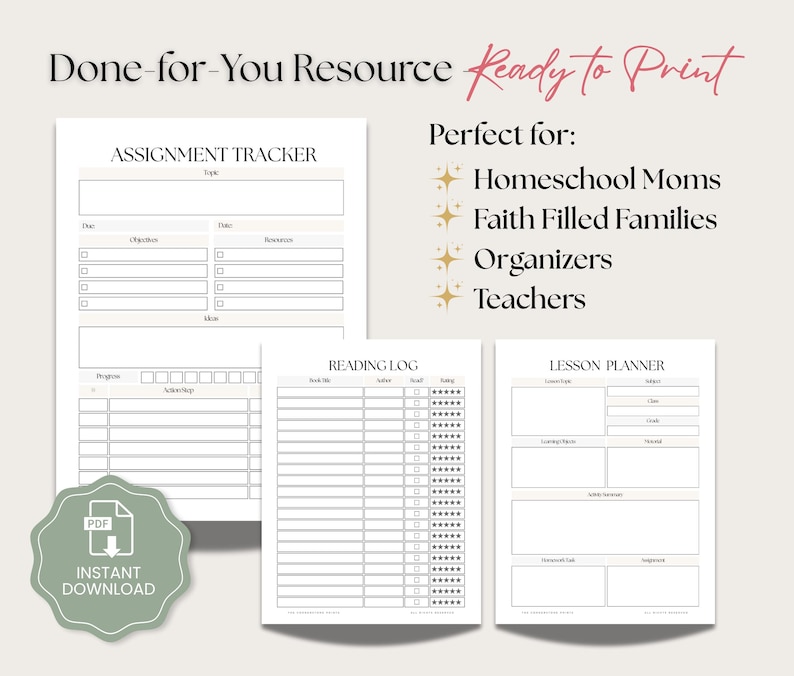 68-page Homeschool Planner Printable, Lesson Planning Ebook - Etsy