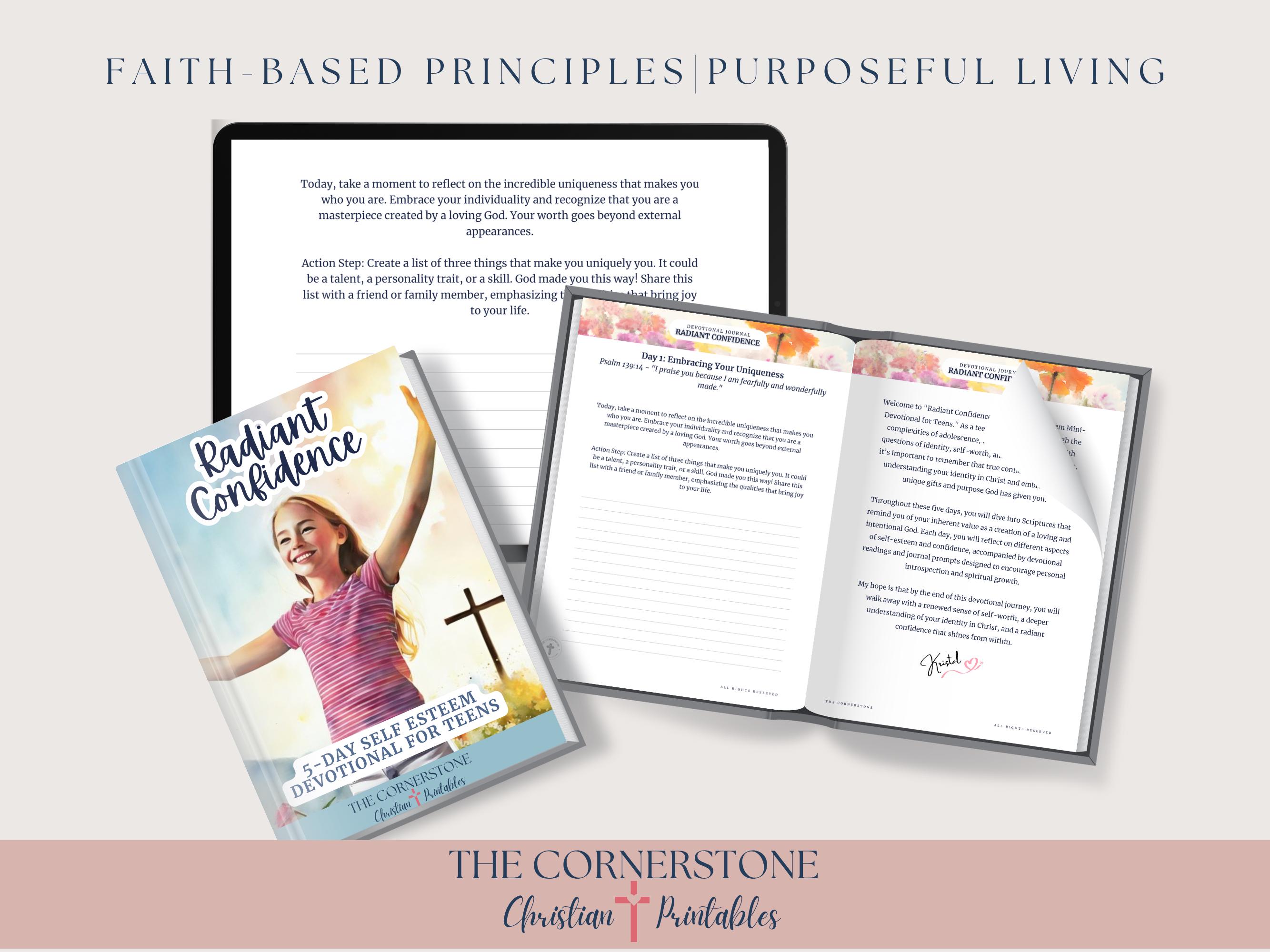 Radiant Confidence Devotional Journal for Teens, Printable Journal ...
