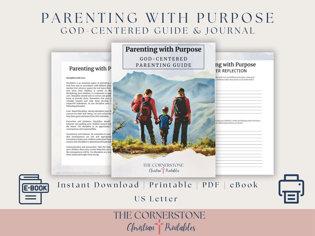 Parenting With Purpose Printable Guide, Printable Journal, Parenting ...