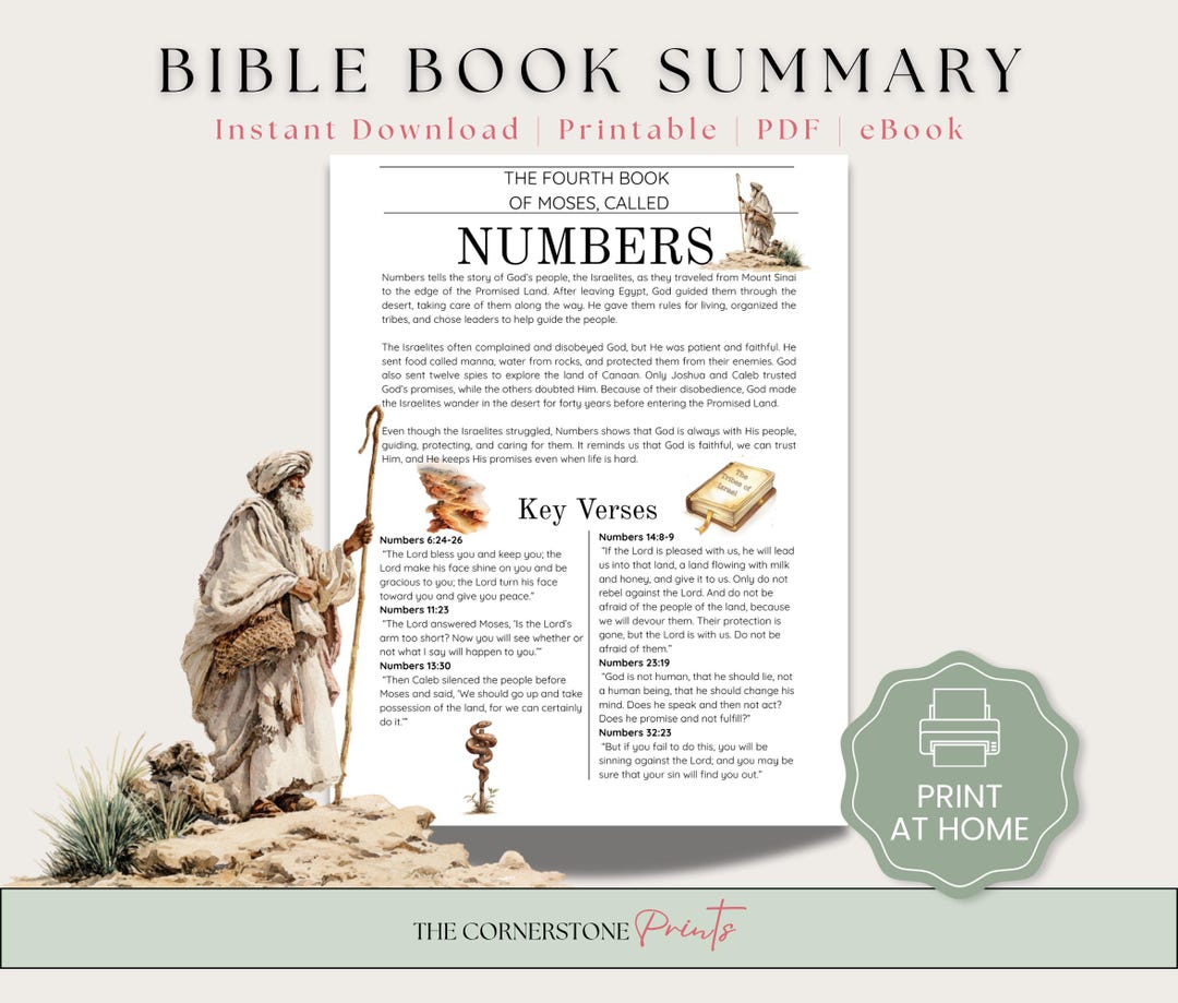Numbers Bible Study Guide, Bible Made Easy, Bible Summary Printable ...