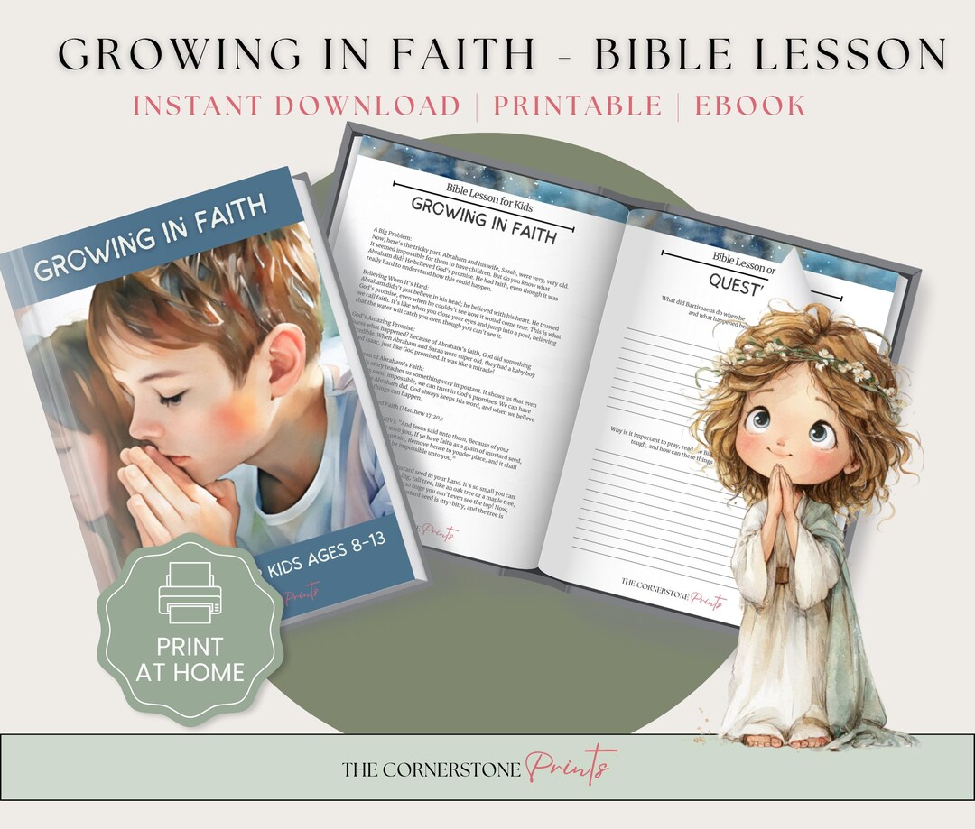 Growing in Faith Bible Lessons for Kids, Childrens Sunday School ...