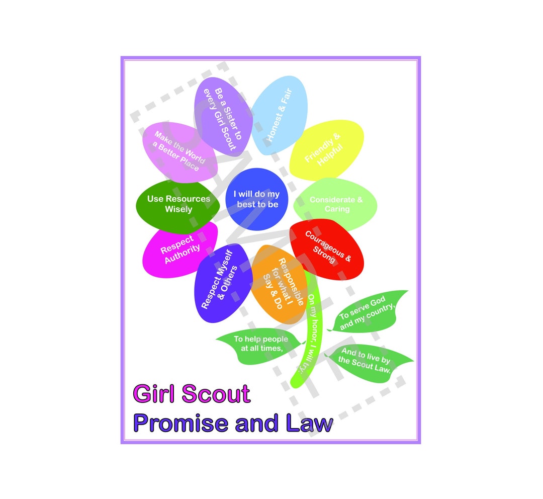 Girl Scout Promise and Law ~ Printable - Etsy