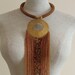 African Gold Fringe Necklace, African Beaded Necklace, African Jewelry ...