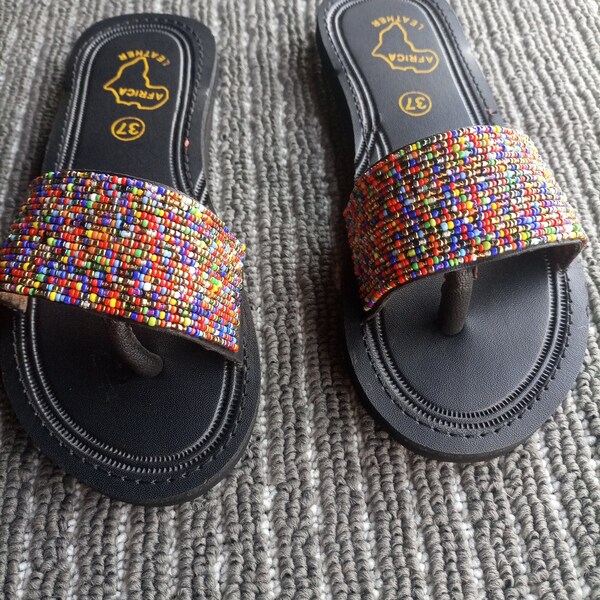 Beaded Sandals - Etsy