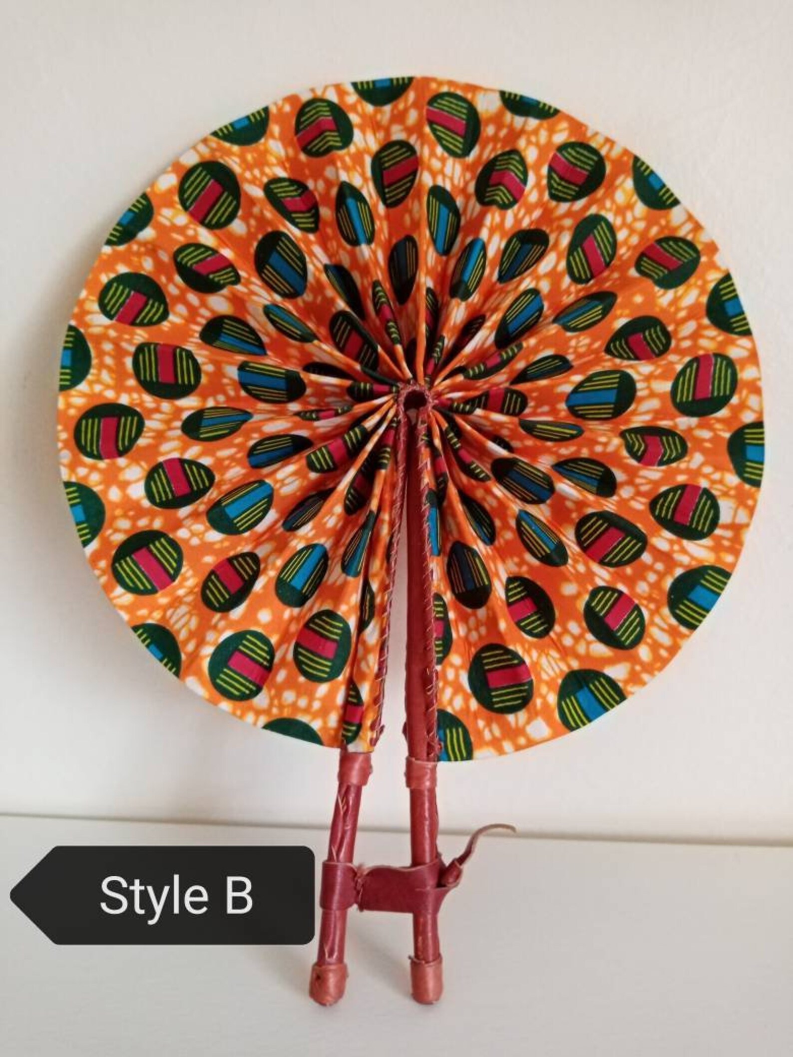 ON SALE Assorted African Print Hand Fan Wicker Fan African - Etsy