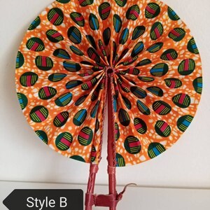 ON SALE Assorted African Print Hand Fan , Wicker Fan, African Wall ...