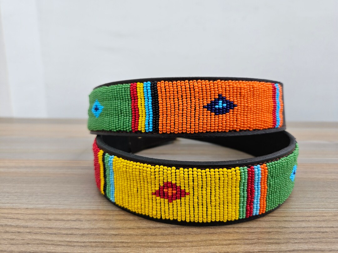 African Belt, Beaded Men Belt, Leather Belt, Unisex Belt, Handmade Belt ...