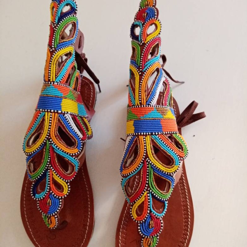 Beaded Sandals - Etsy