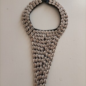 African Shell Beaded Necklace, Cowrie Shell Necklace, Natural Shell ...