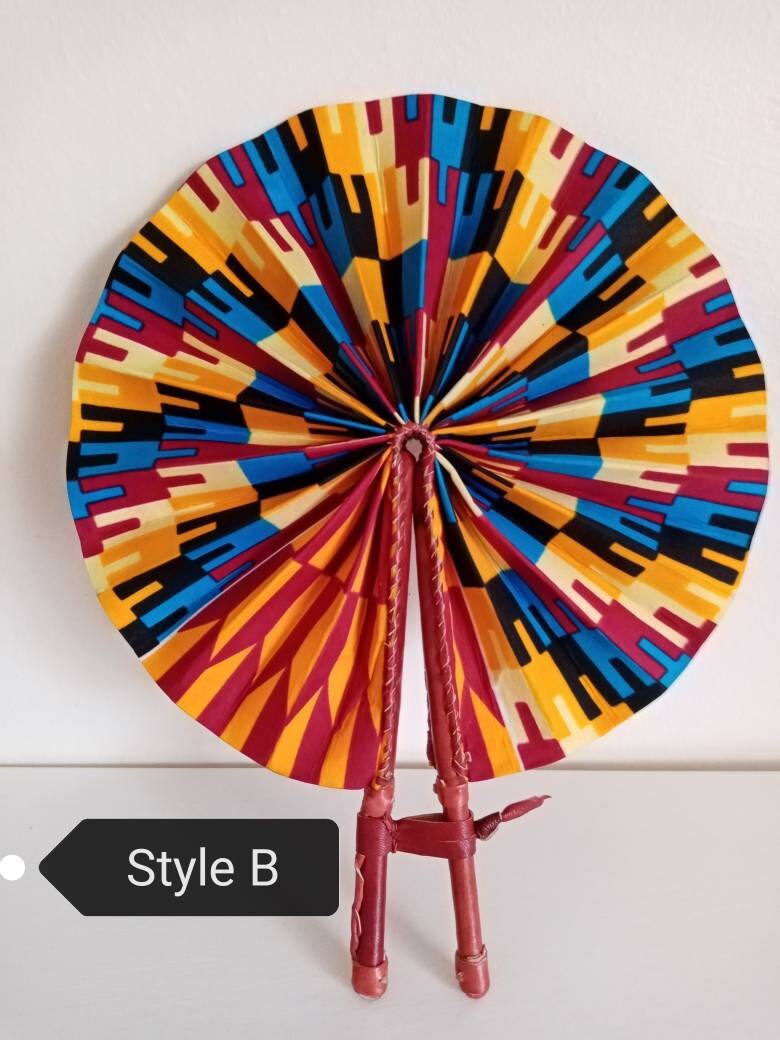 ON SALE African Hand Fan Ankara Wicker Fan African Wall - Etsy