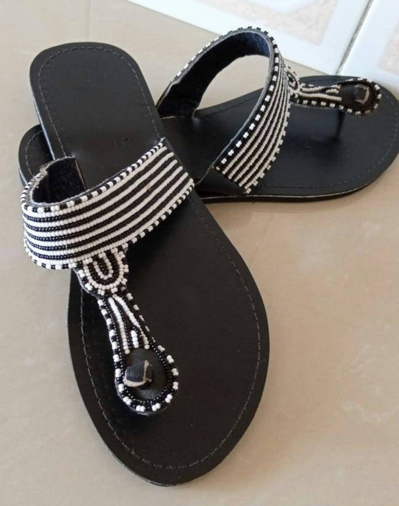 ON SALE African Masai Sandals Beach Sandals Summer Sandals - Etsy
