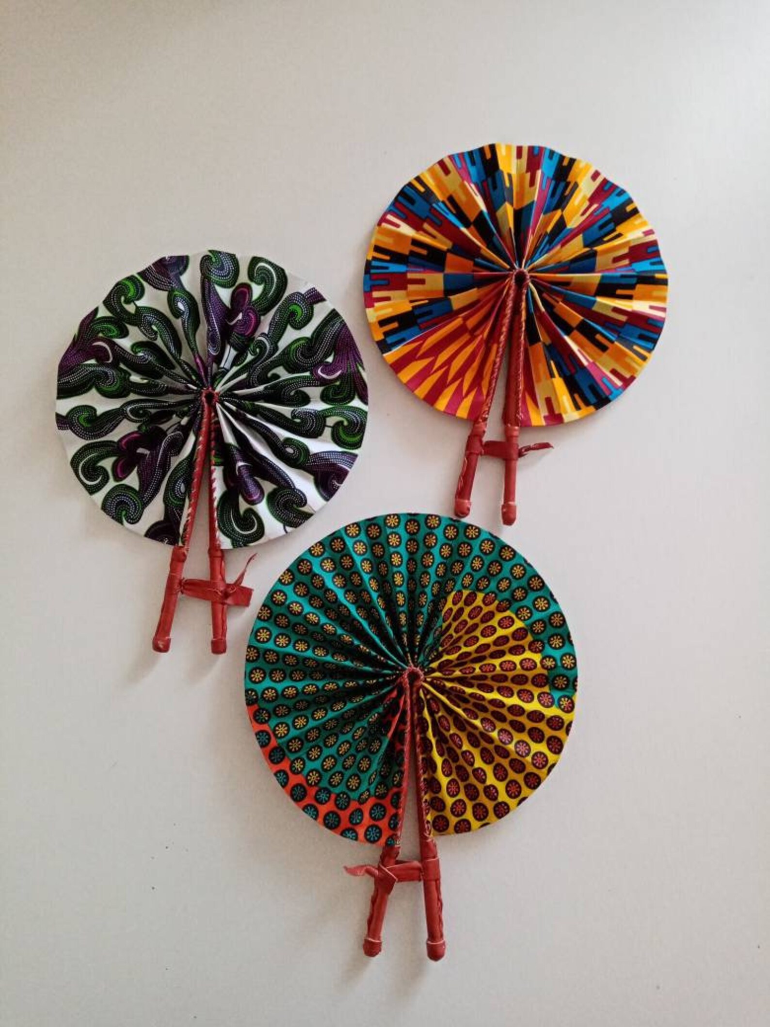 ON SALE African Hand Fan Ankara Wicker Fan African Wall - Etsy