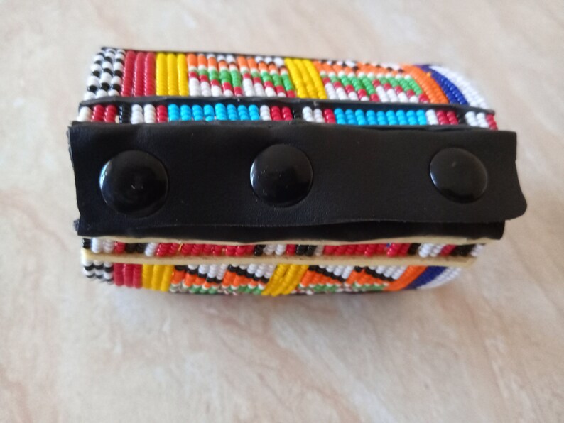 ON SALE African Handcuff Beaded Bracelet Maasai Bracelet - Etsy