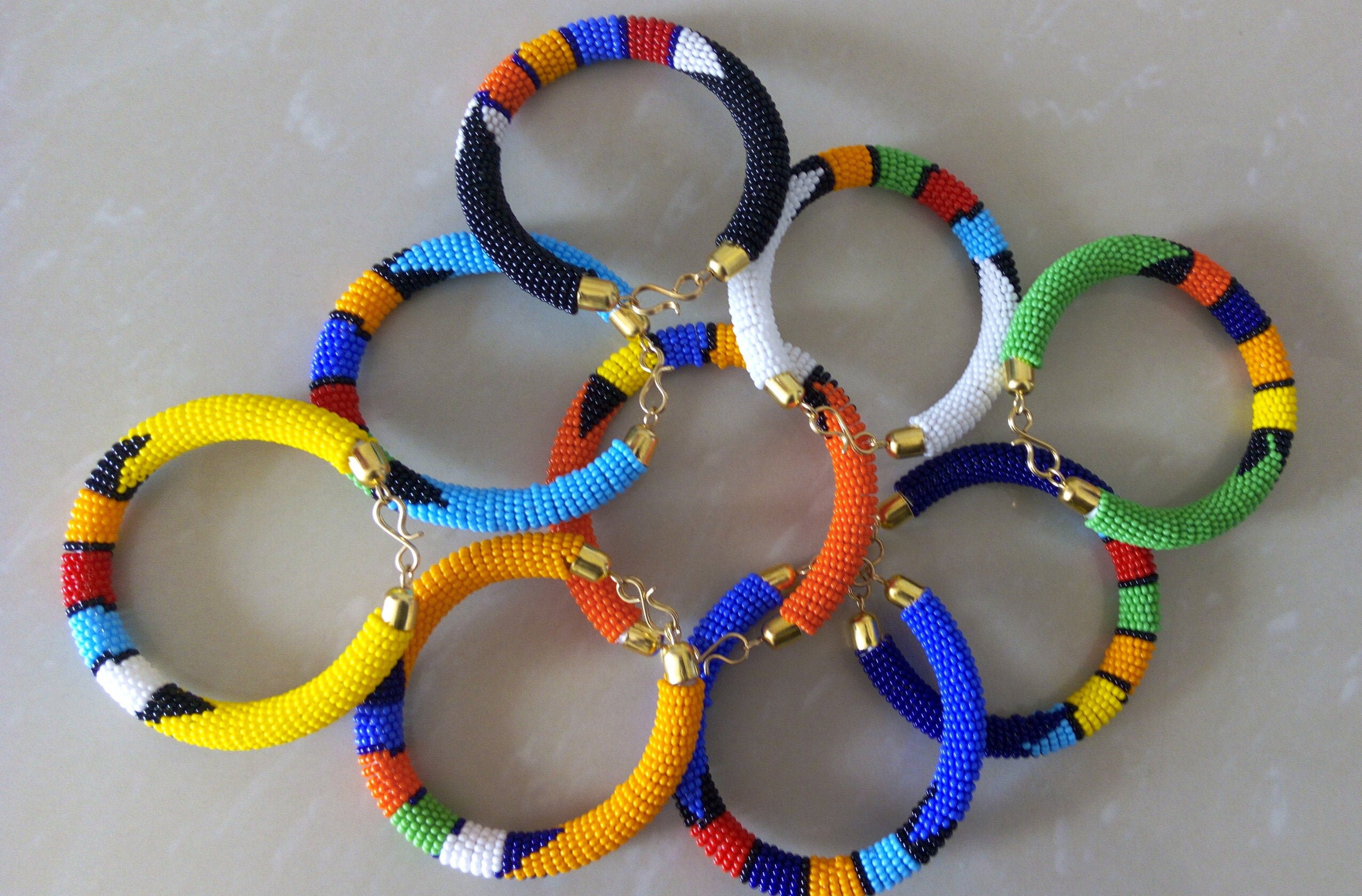 ON SALE African Masai bracelets Zulu beaded bracelets Beaded | Etsy