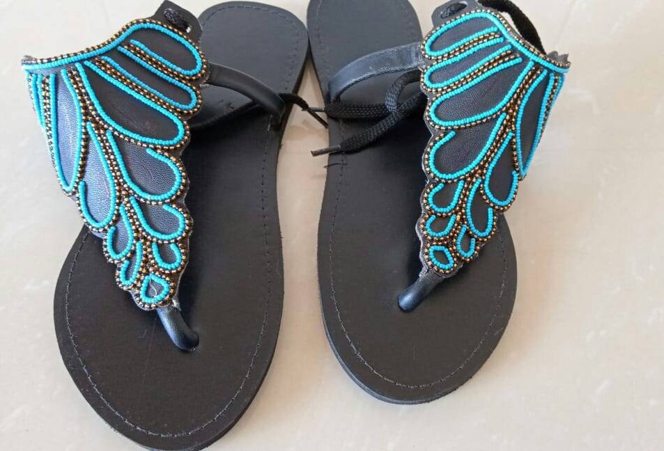 ON SALE African Masai Sandals Beaded sandals Summer sandals | Etsy