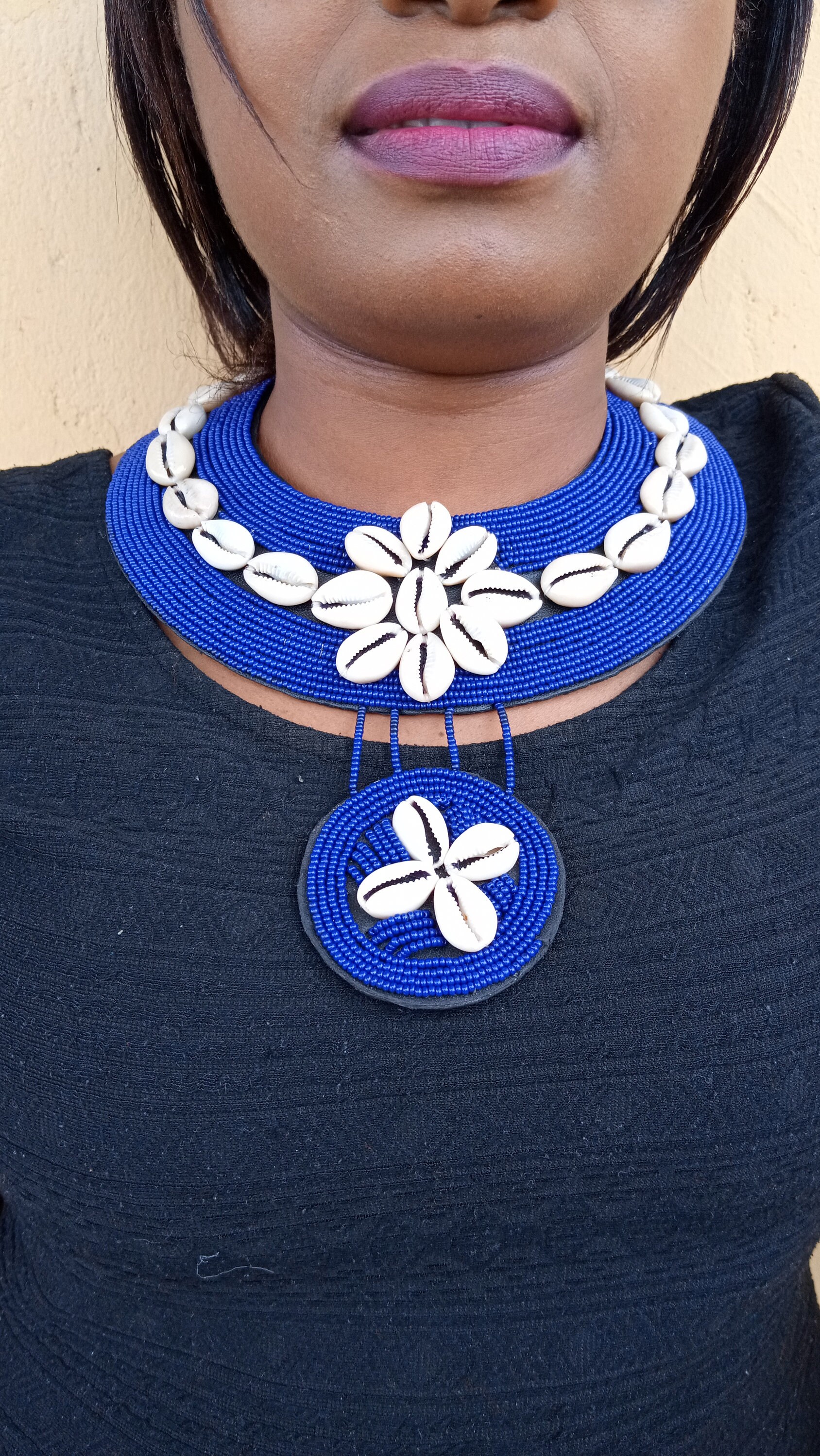 ON SALE African Cowrie Shell Necklace Handmade Necklace - Etsy