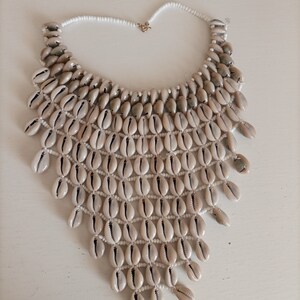African Shell Necklace, Handmade Cowrie Necklace, Natural Shell Jewelry ...