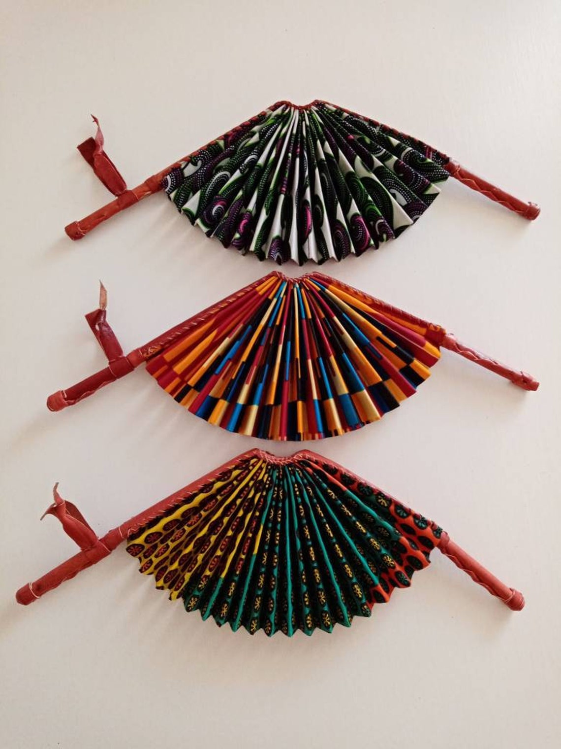 ON SALE African Hand Fan Ankara Wicker Fan African Wall - Etsy