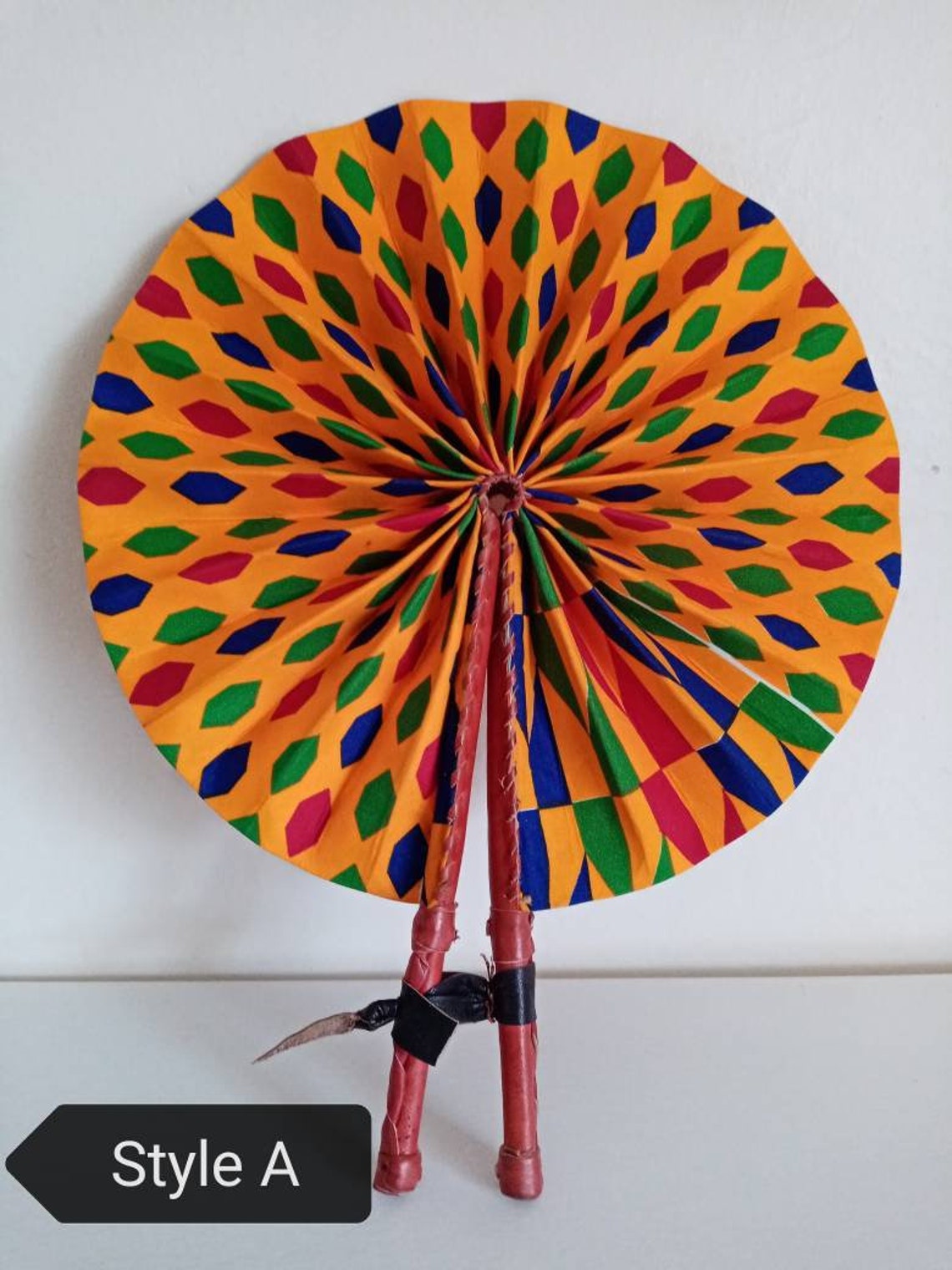 ON SALE Assorted African Print Hand Fan Wicker Fan African - Etsy