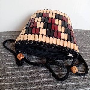 ON SALE African Wooden Beads Crossbody Bag, African Small Bag, Beaded ...