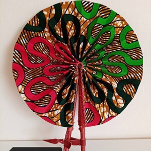 ON SALE African Print Hand Fan , Kente Wicker Fan, African Wall Decor ...