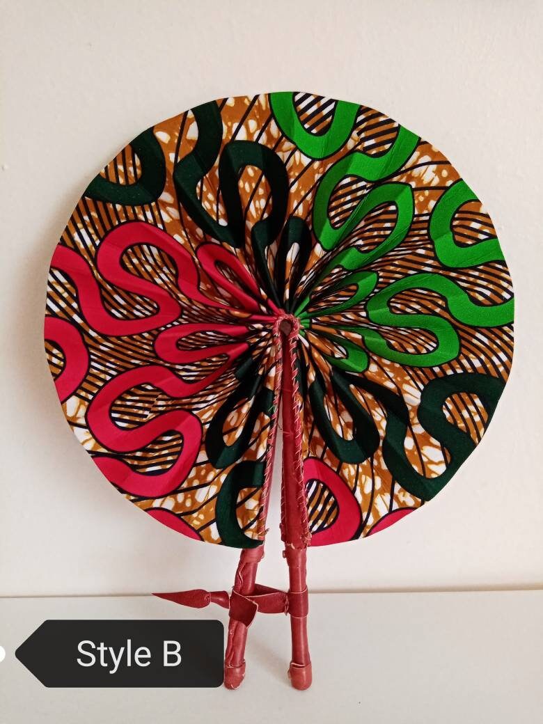 ON SALE African Print Hand Fan Kente Wicker Fan African | Etsy