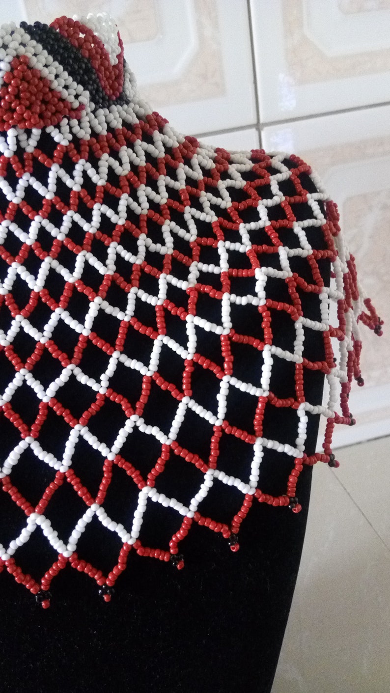 ON SALE African Bib Necklace Dainty Beaded Necklace Women - Etsy