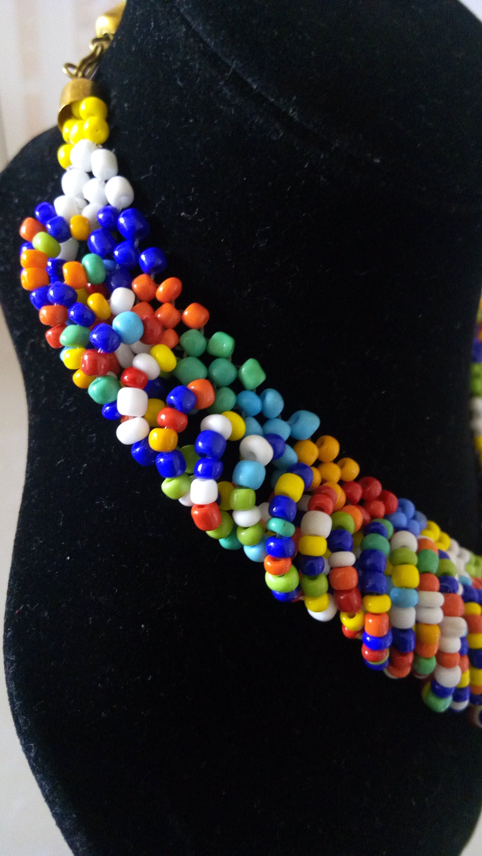 ON SALE African Beaded Jewelry African Necklace Multicolor | Etsy