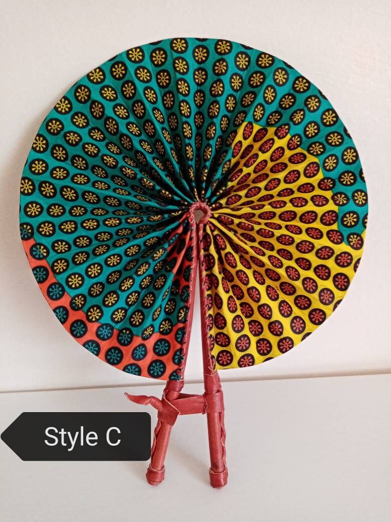 ON SALE African Hand Fan Ankara Wicker Fan African Wall - Etsy
