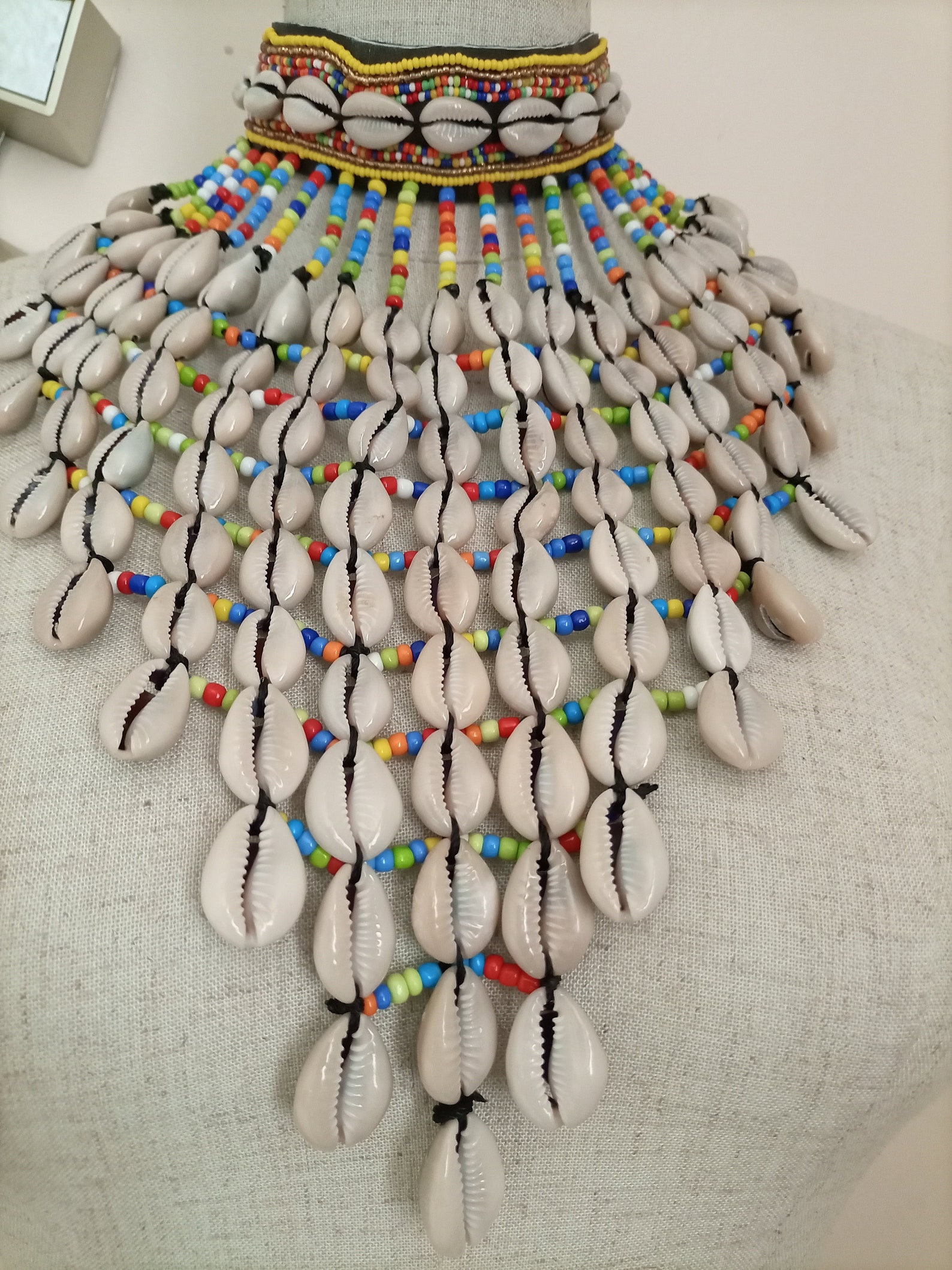 African Shell Necklace Handmade Cowrie Necklace Natural - Etsy