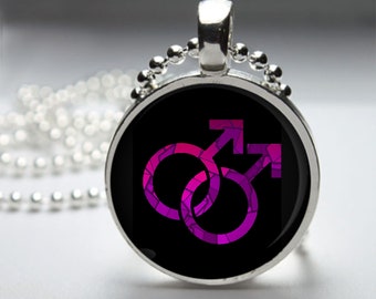 Gay Male Symbol Necklace - Etsy