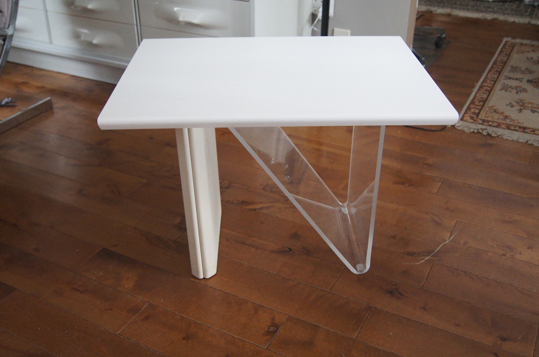 Vintage Luxo Rama Side Table, Wood & Acrylic, Space Age Design - Etsy