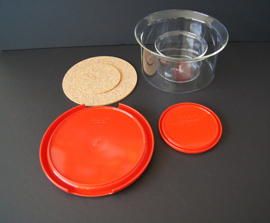 Vintage Bodum Glass Plastic Cork-bodum Glassware Plastic | Etsy