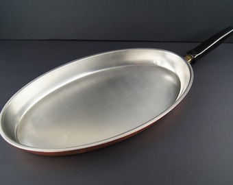 Vintage Culinox Copper Fish Sauté Pan Made in Switzerland - Etsy
