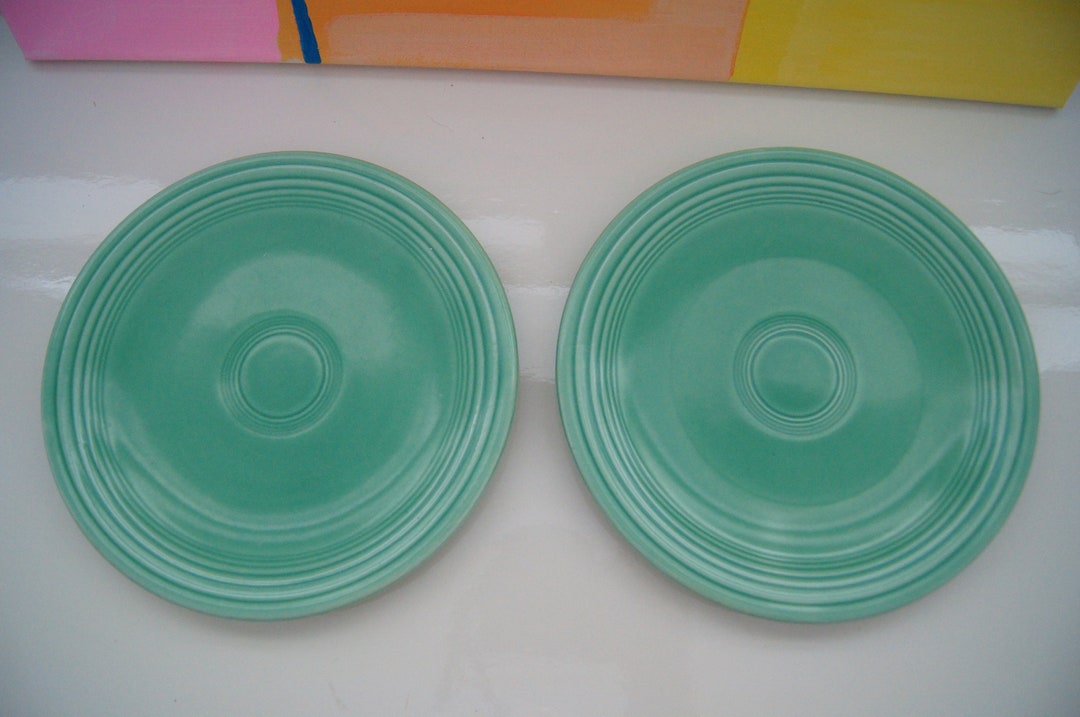 Vintage Radioactive Genuine Fiesta Saucer Plates X 2 - Homer Laughlin ...
