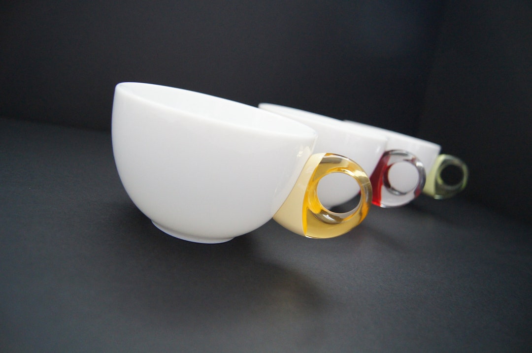 Vintage Retro Guzzini Porcelain Coffee Cups Three Guzzini Teas Cups ...